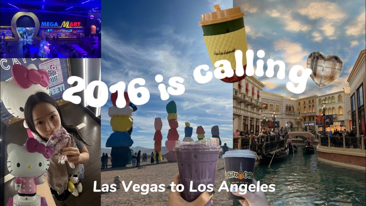 Las Vegas & LA Vlog | Omega Mart, Sanrio Cafe, Mukbang 🌈🐬 ☀️🌻